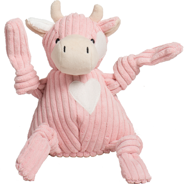 HuggleHounds Strawberry Cow Knottie Dog Toy – Dog Day Afternoon
